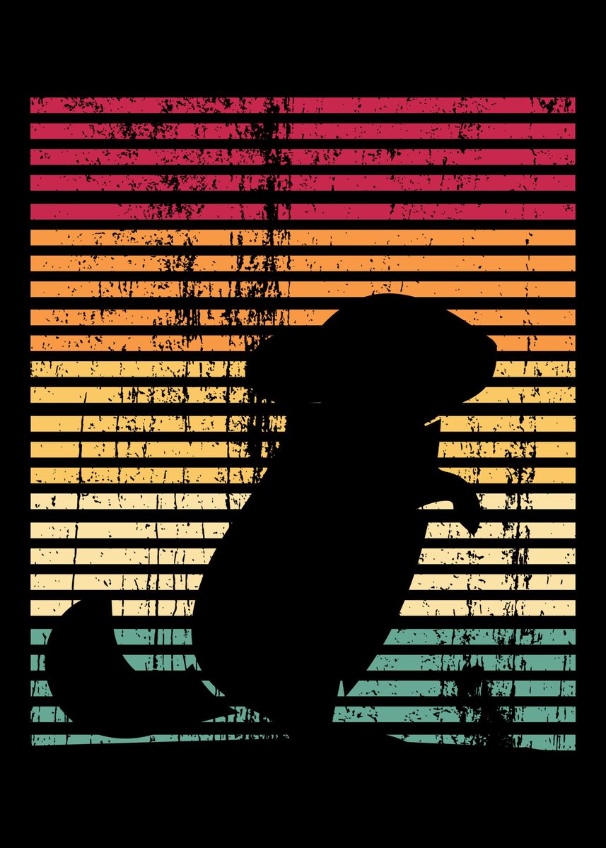 'Retro Chinchilla Vintage' Poster, picture, metal print, paint by ...