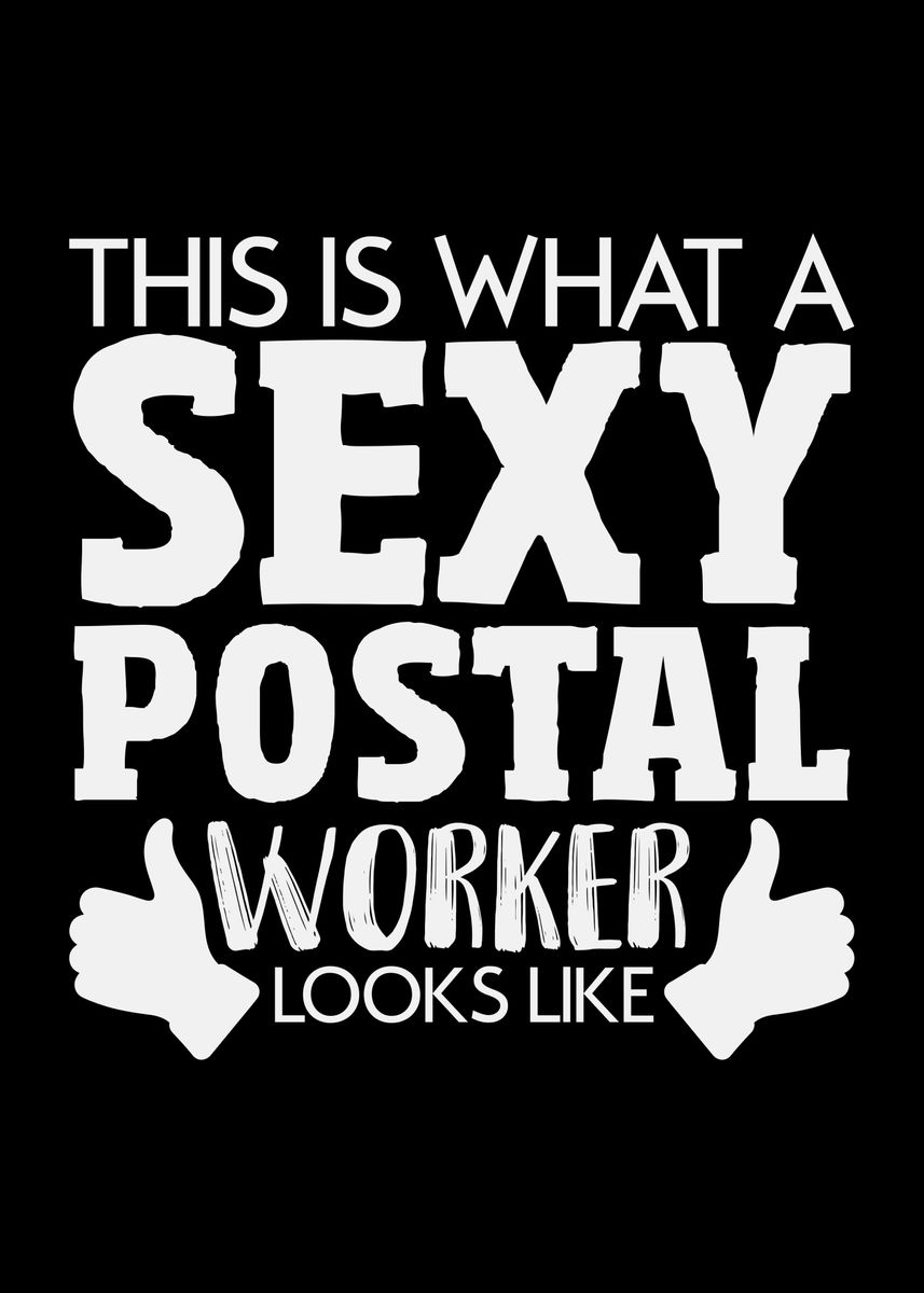 'Postal Worker Joke Mail' Poster, picture, metal print, paint by ...