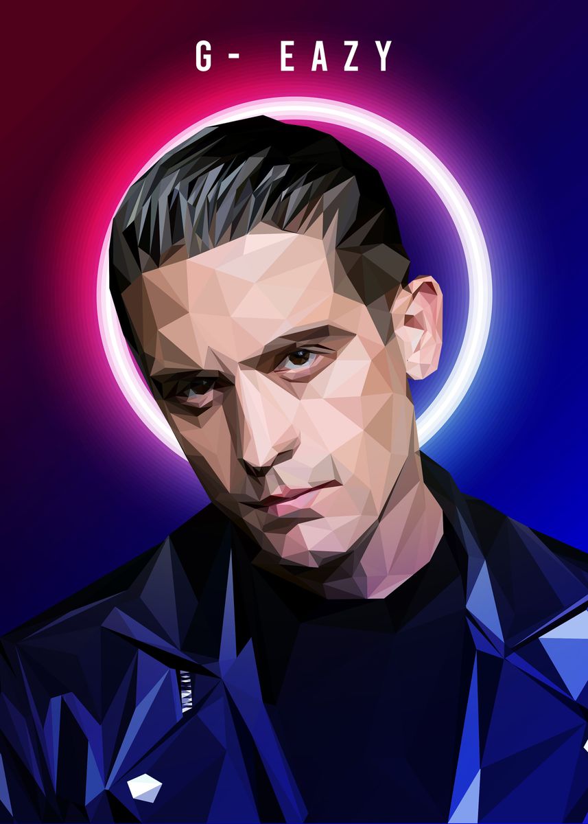 'G Eazy' Poster, picture, metal print, paint by Lowpoly Posters | Displate