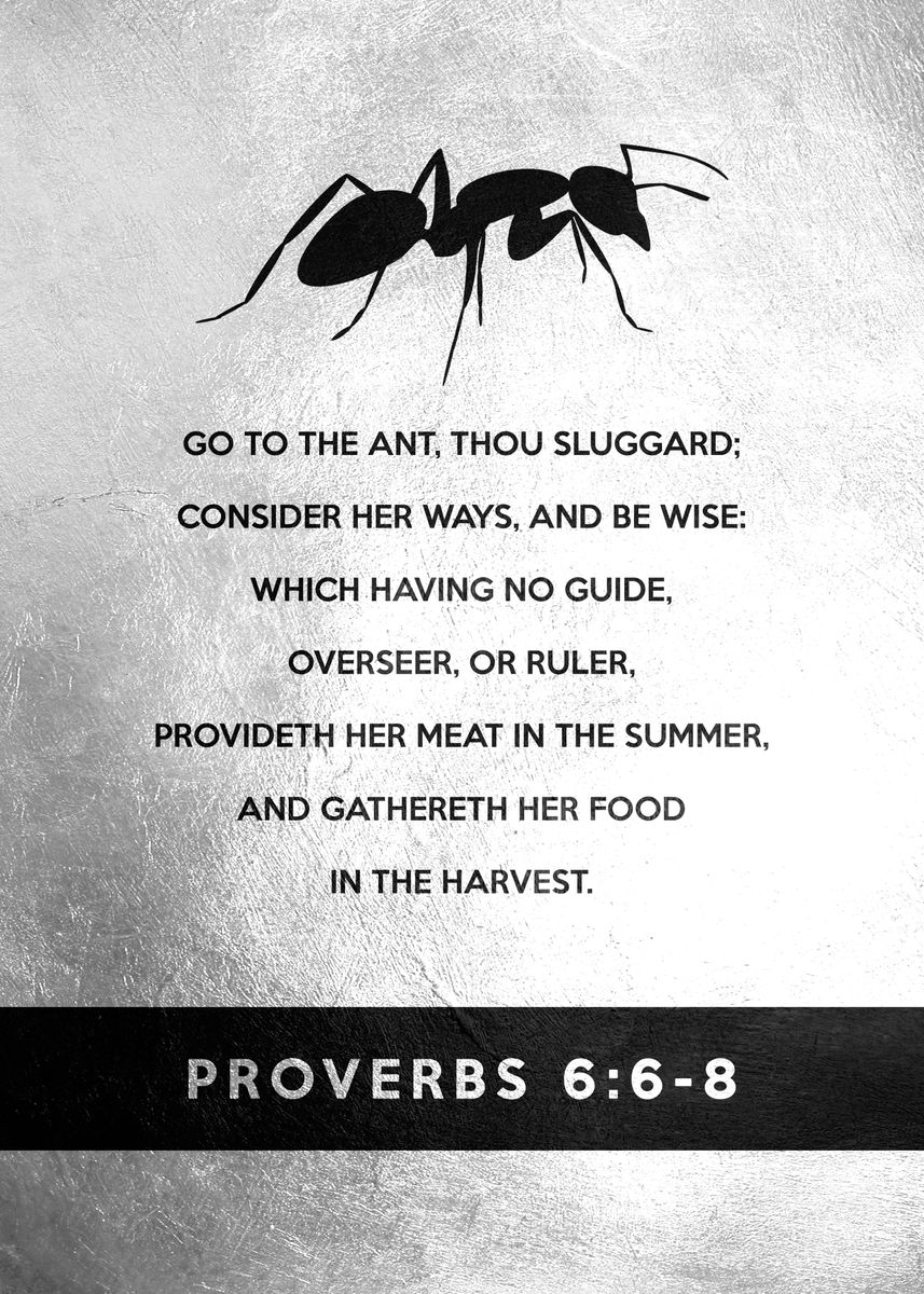 'Proverbs 6 6 8' Poster by ABConcepts | Displate