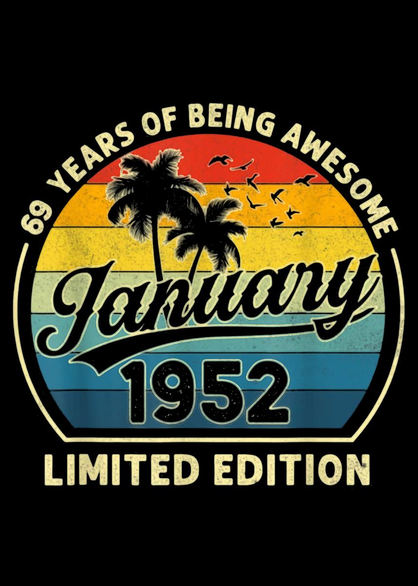 'January 1952' Poster, picture, metal print, paint by riyadi elyas ...