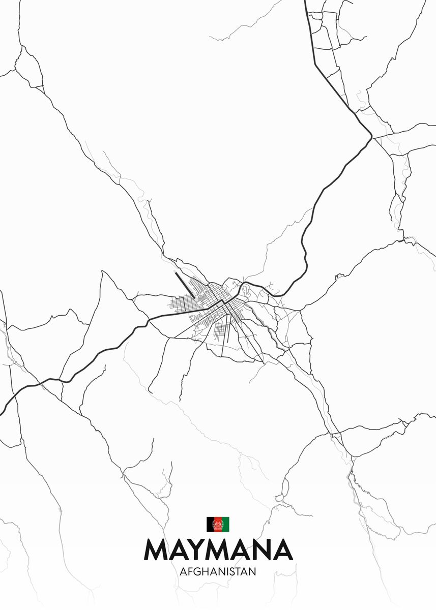 'Maymana AF' Poster, picture, metal print, paint by IMR Designs | Displate