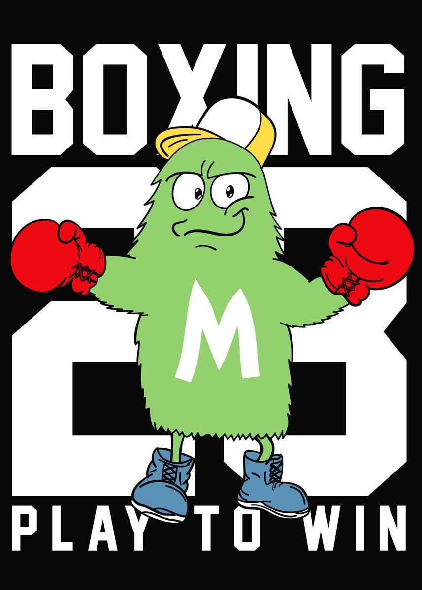 'Monster Boxing ' Poster, picture, metal print, paint by bi bo | Displate