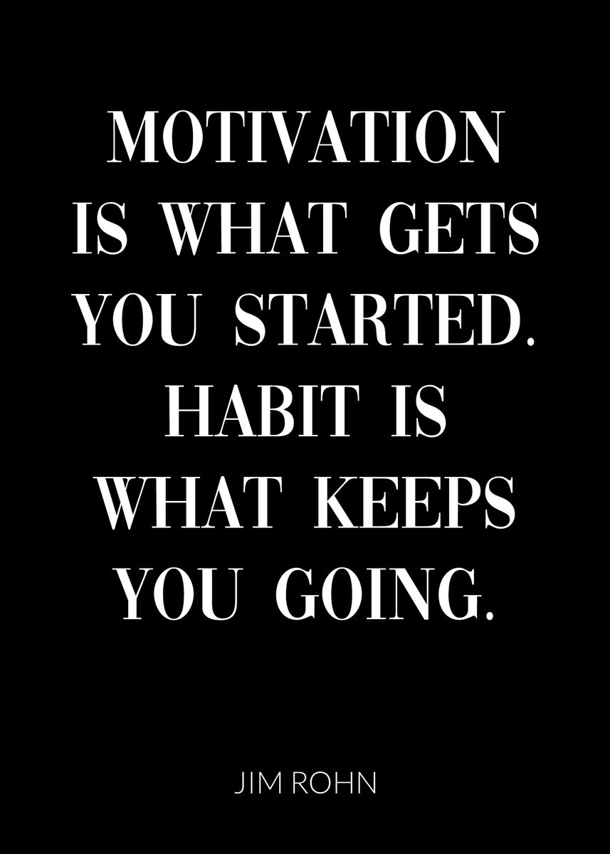 'Jim Rohn Quote' Poster, picture, metal print, paint by dkDesign | Displate