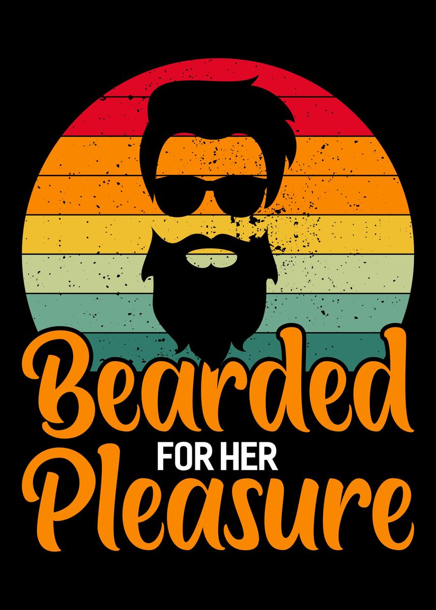 'Beard Bearded Mustache' Poster by Christian Mueller | Displate