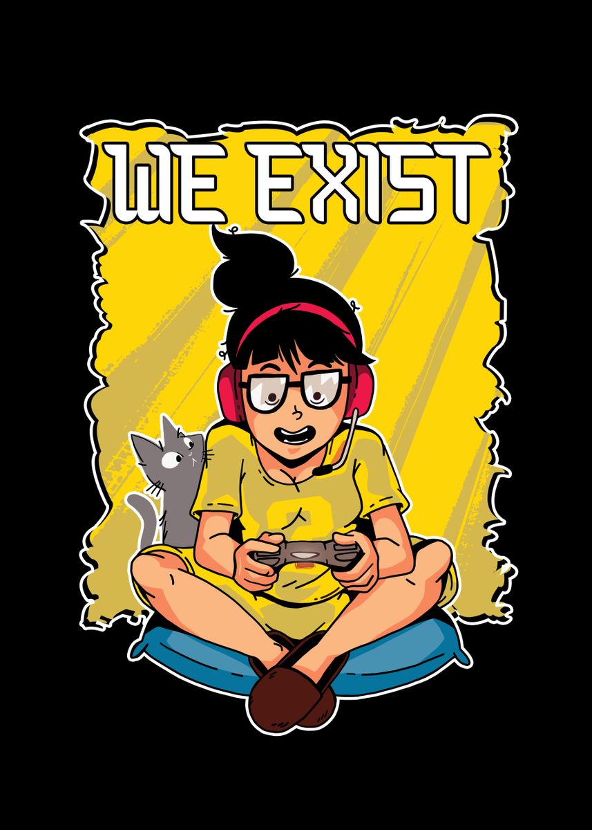 'We Exist' Poster, picture, metal print, paint by MrColorUp | Displate