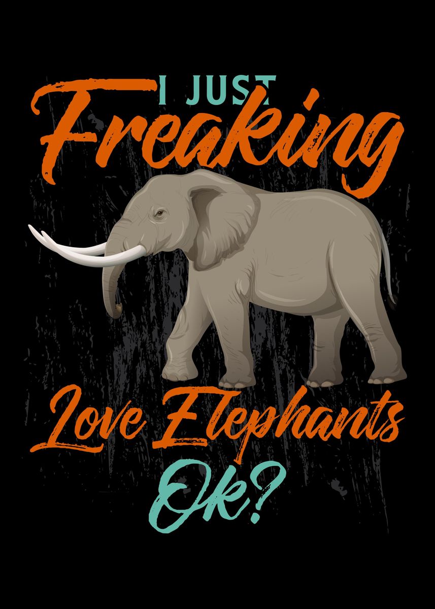 'Elephant Animal Welfare' Poster, picture, metal print, paint by ...