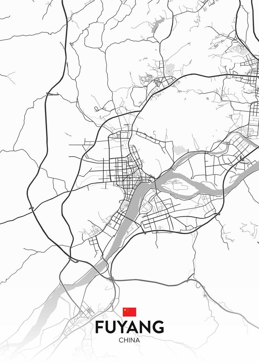 'Fuyang CN' Poster by IMR Designs | Displate