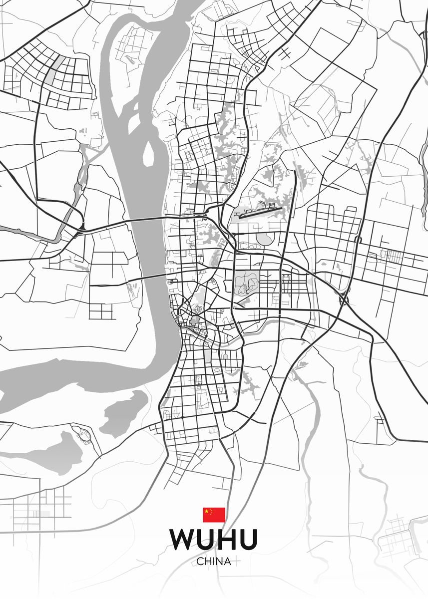 'Wuhu CN' Poster, picture, metal print, paint by IMR Designs | Displate