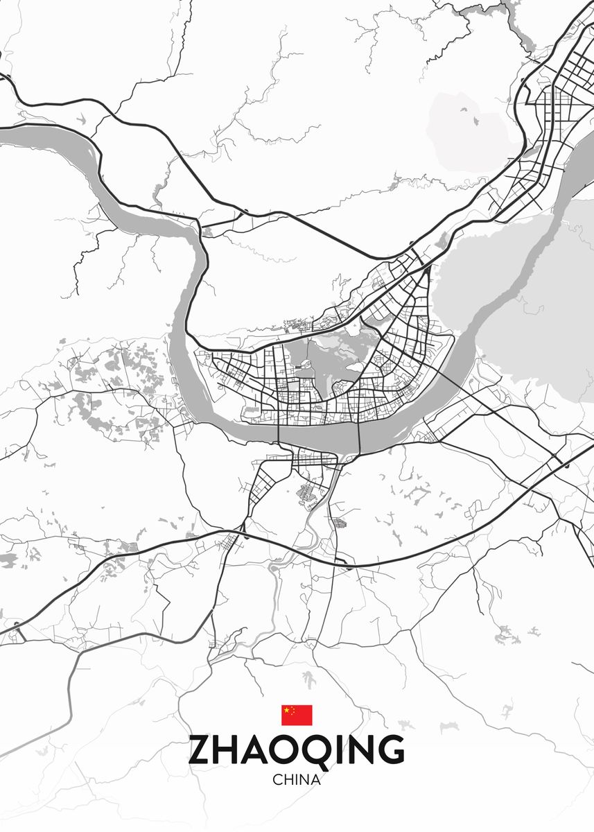 'Zhaoqing CN' Poster, picture, metal print, paint by IMR Designs | Displate