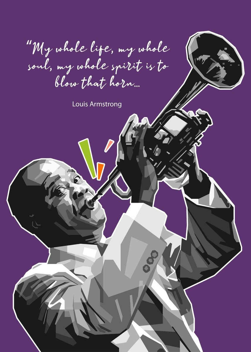 'Louis Armstrong' Poster, picture, metal print, paint by nofa aji ...