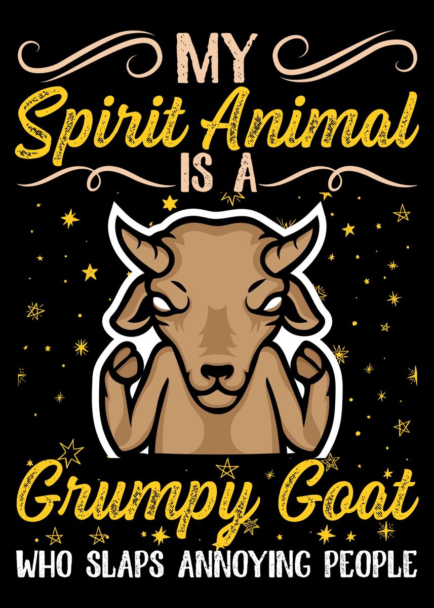 'Goat' Poster, picture, metal print, paint by Hexor | Displate