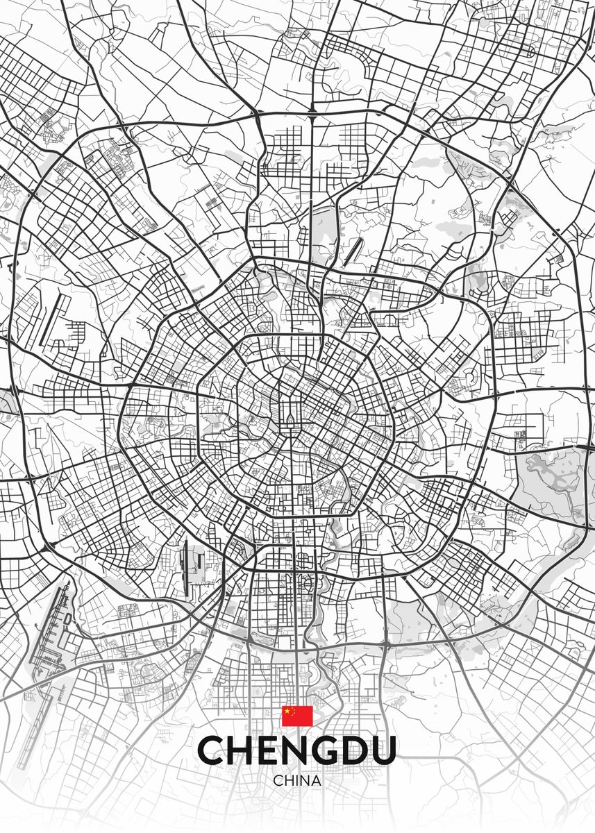 'Chengdu CN' Poster by IMR Designs | Displate