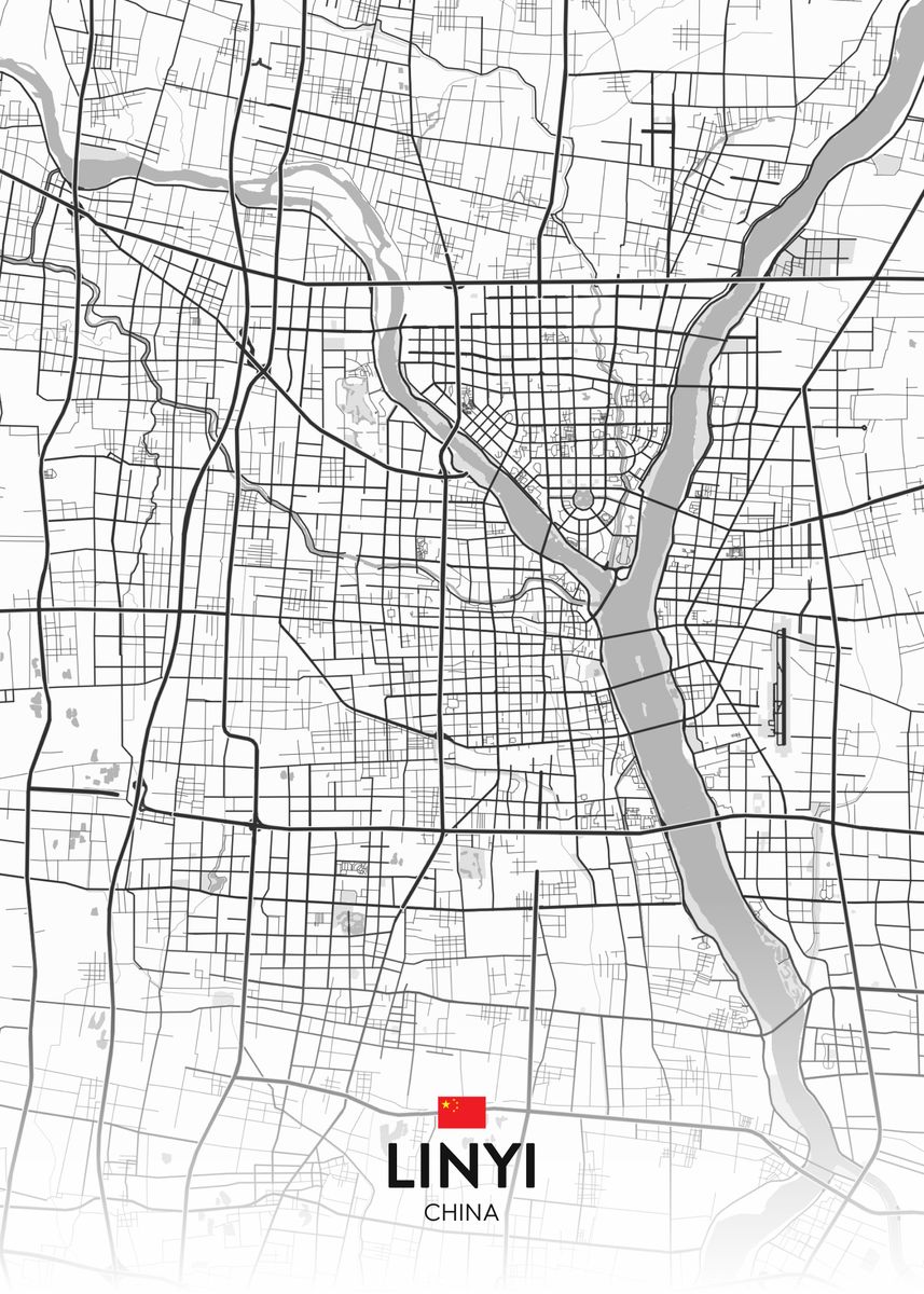 'Linyi CN' Poster, picture, metal print, paint by IMR Designs | Displate