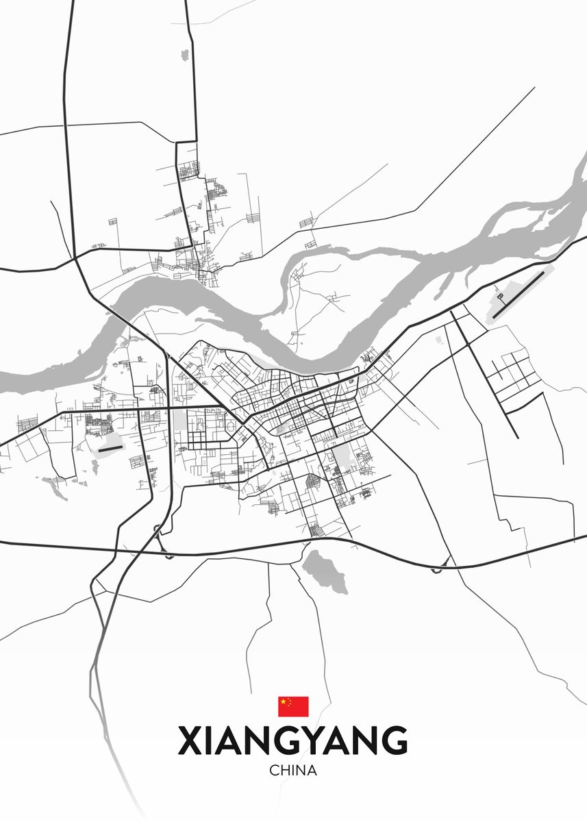 'Xiangyang CN' Poster, picture, metal print, paint by IMR Designs ...