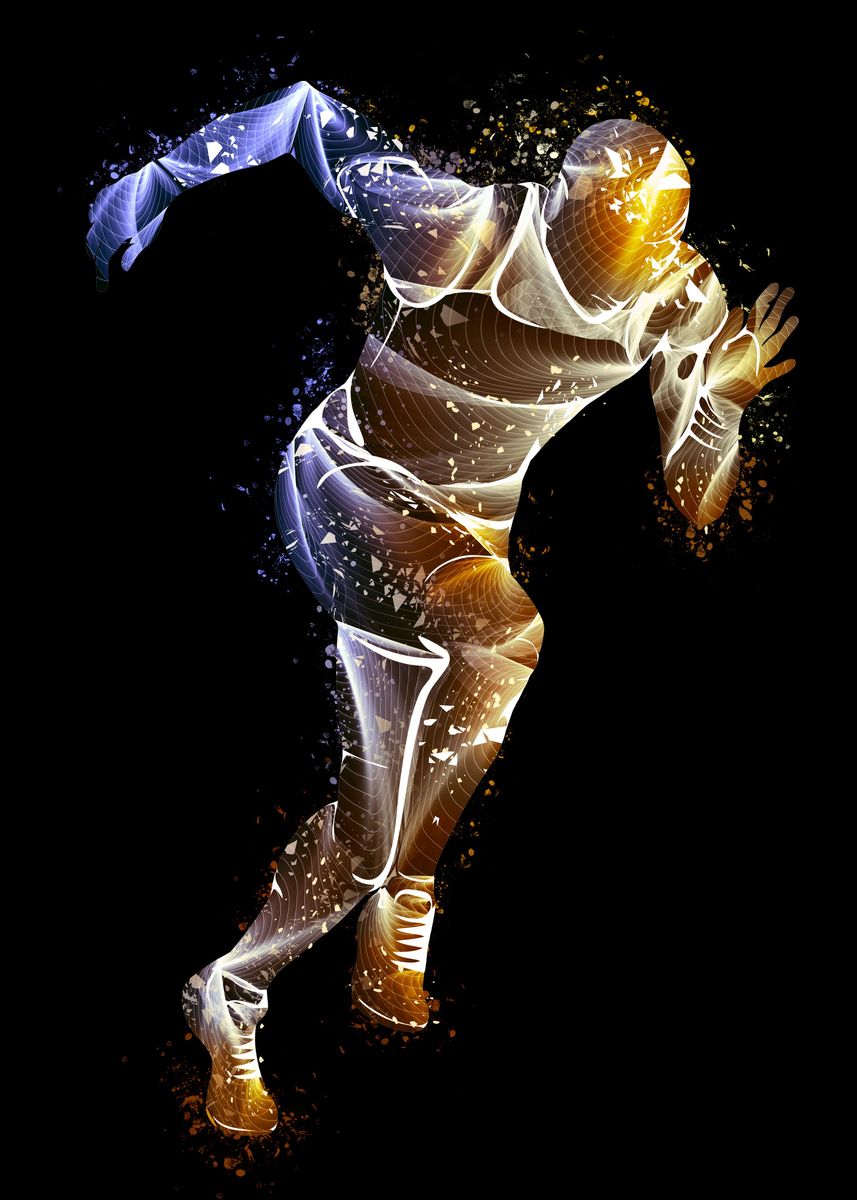 'Runner Shapes' Poster, picture, metal print, paint by Alfonso Navas ...