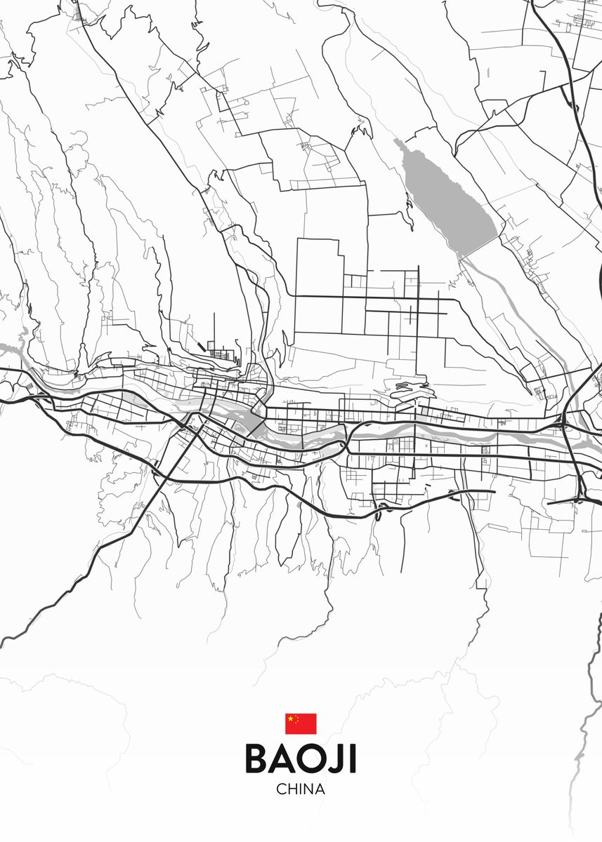 'Baoji CN' Poster, picture, metal print, paint by IMR Designs | Displate