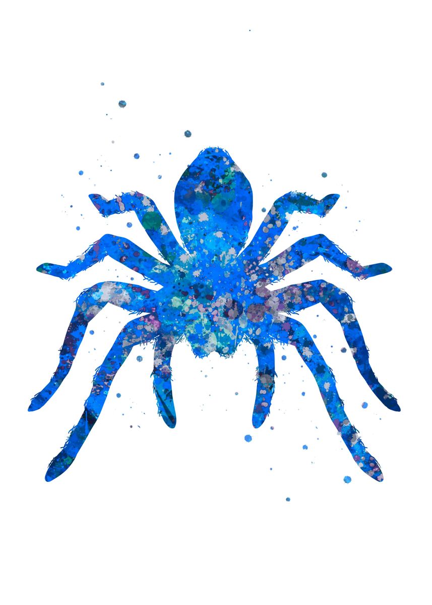 'Spider blue' Poster by Yahya Art | Displate
