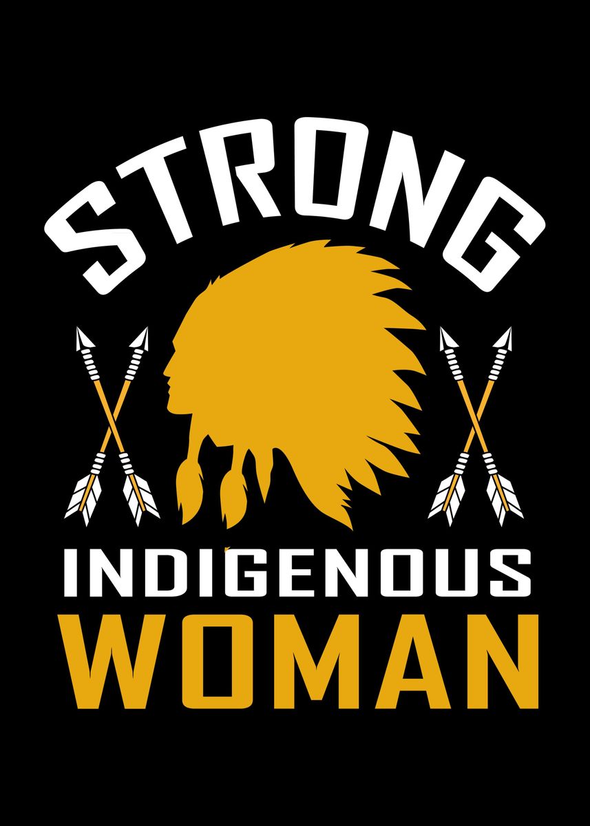 'Indigenous Woman' Poster, picture, metal print, paint by FunnyGifts ...