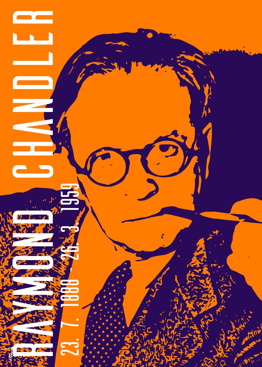 'Raymond Chandler' Poster, picture, metal print, paint by Petra ...