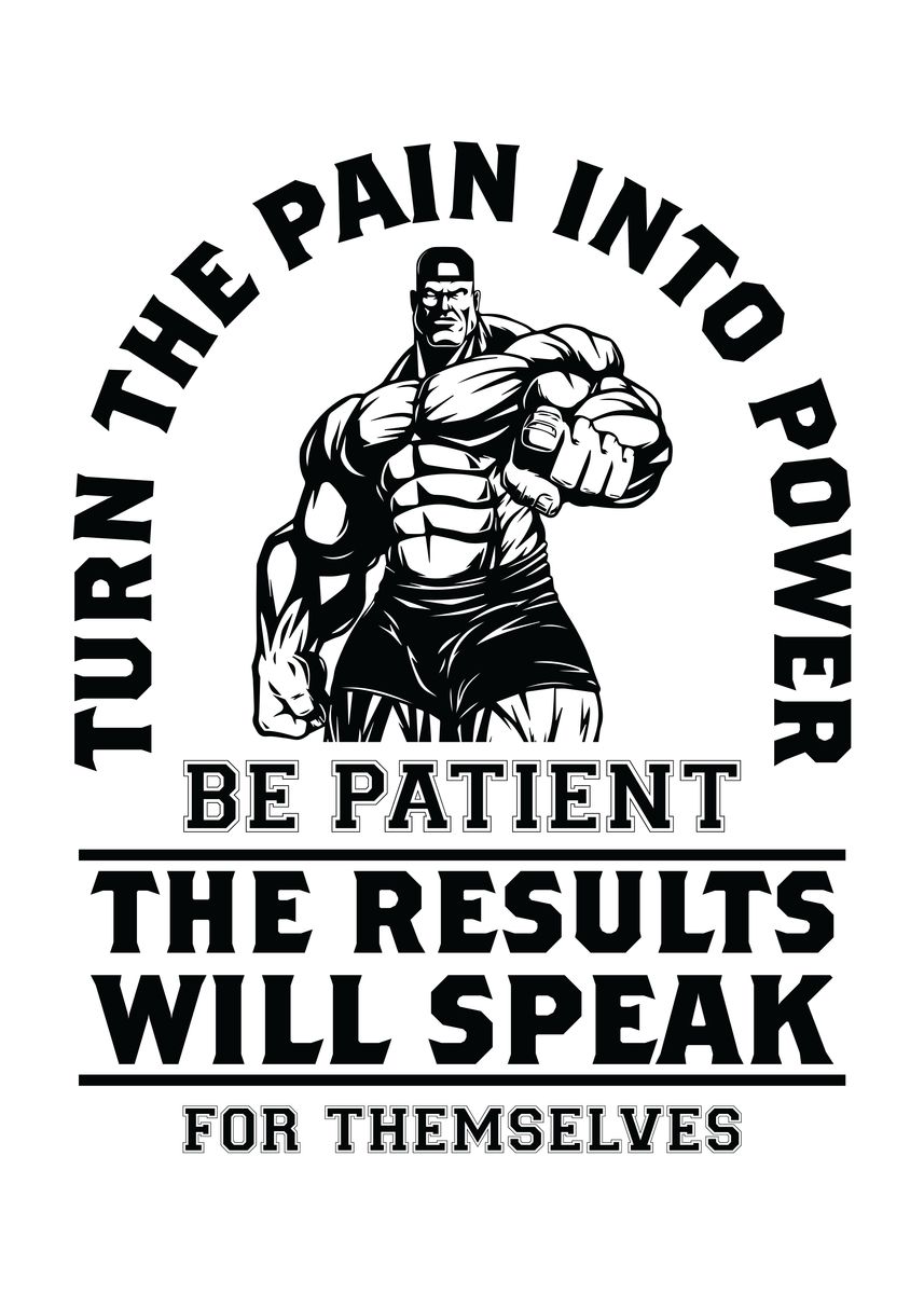 'Turn Your Pain Into Power' Poster, picture, metal print, paint by CHAN ...