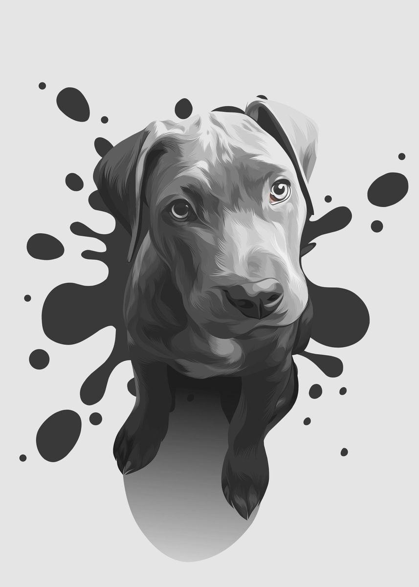 'Splash Dog Poster' Poster by Muh Aslan | Displate