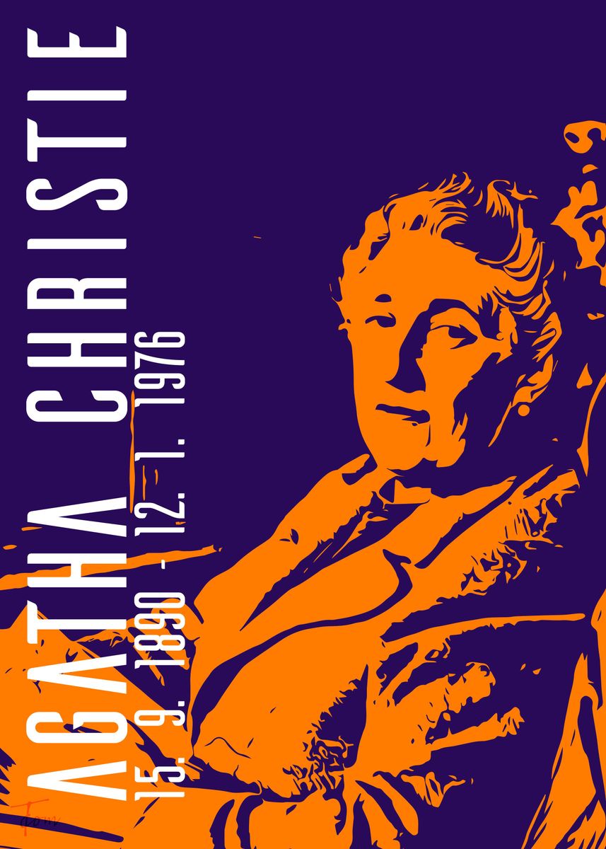'Agatha Christie' Poster, picture, metal print, paint by Petra ...