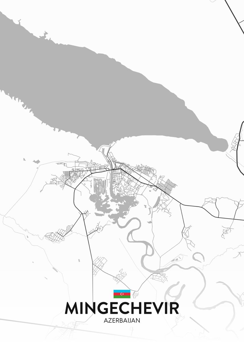 'Mingechevir AZ' Poster, picture, metal print, paint by IMR Designs ...