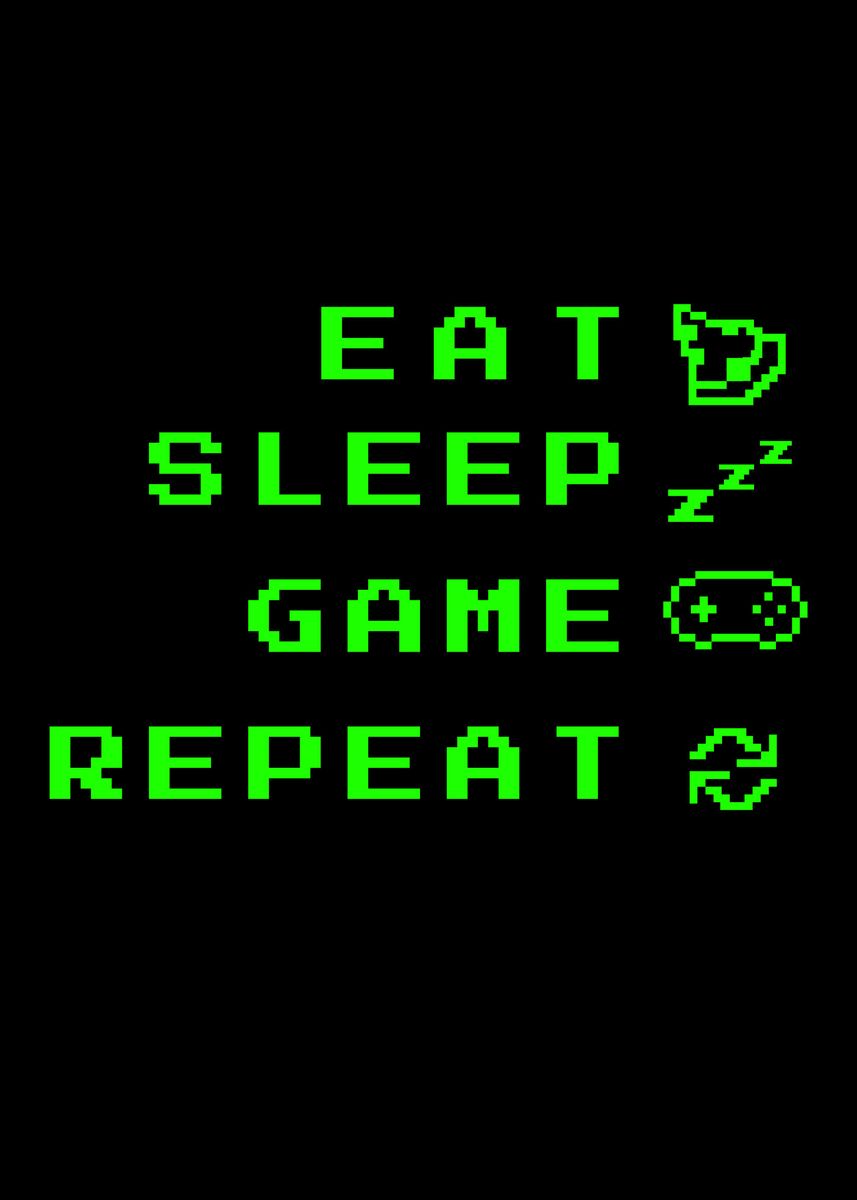 'EAT SLEEP NEON' Poster, picture, metal print, paint by Atomic Chinook ...
