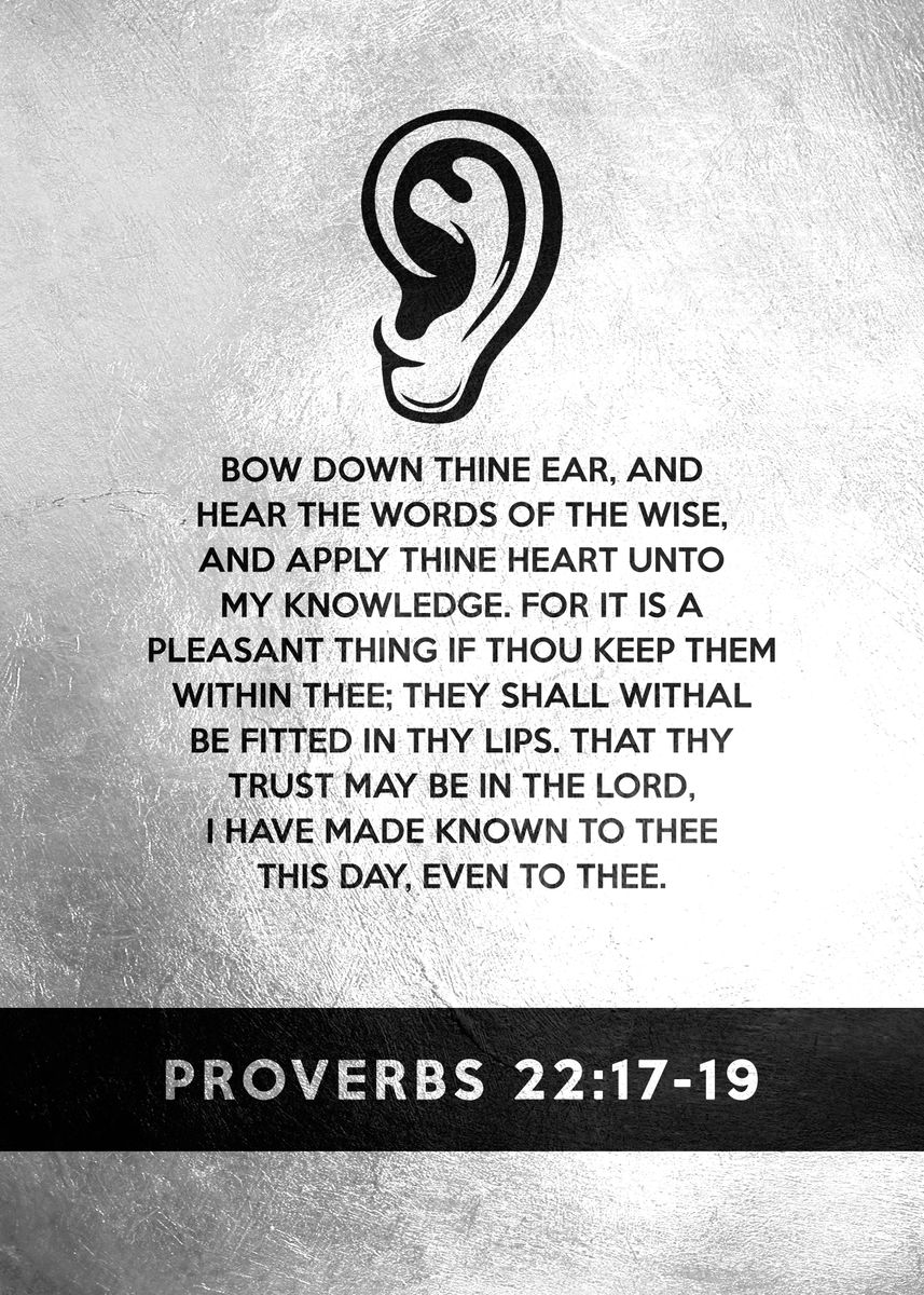 'Proverbs 22 17 19' Poster by ABConcepts | Displate