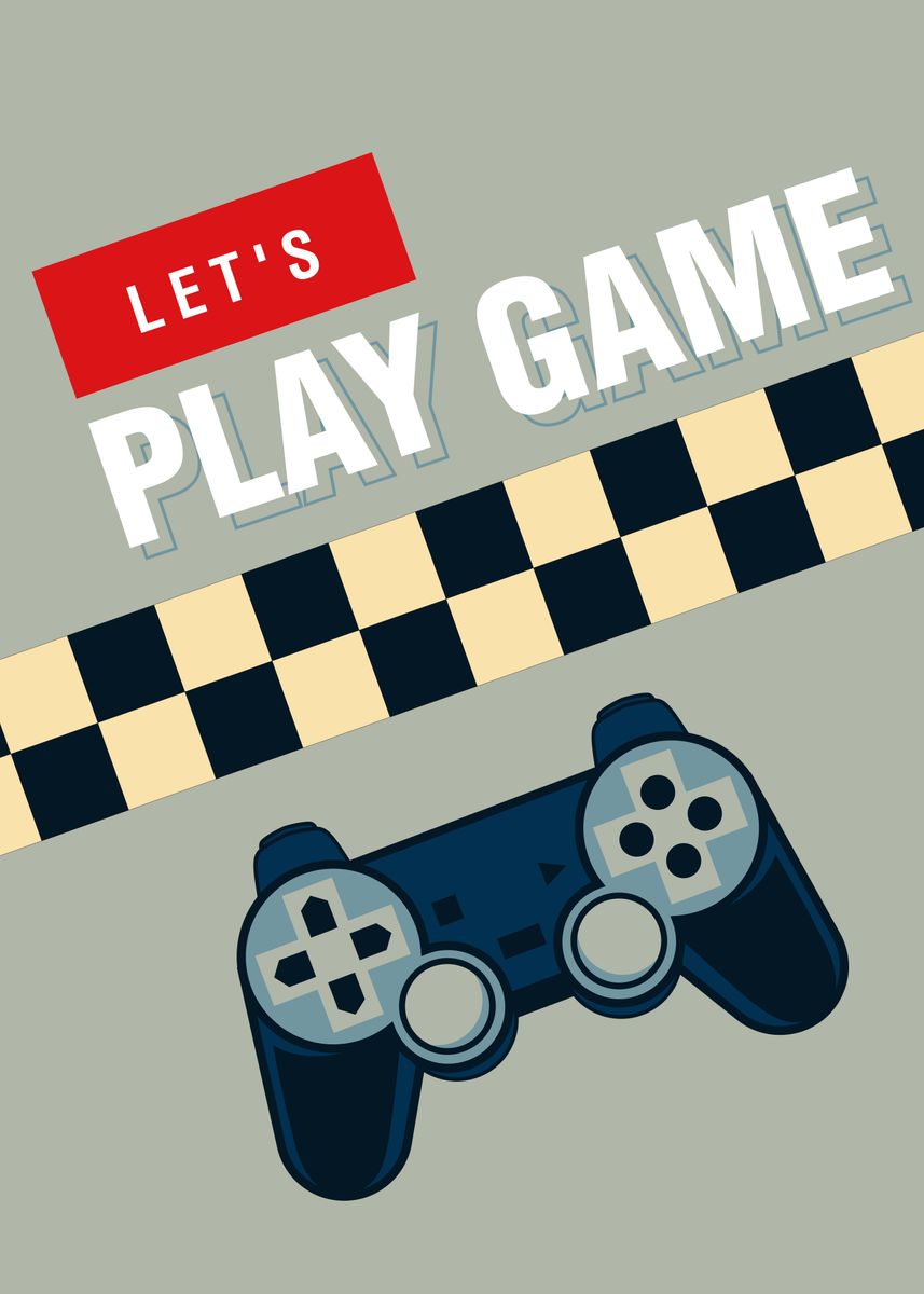 'Play Game Retro' Poster, picture, metal print, paint by Viability ...