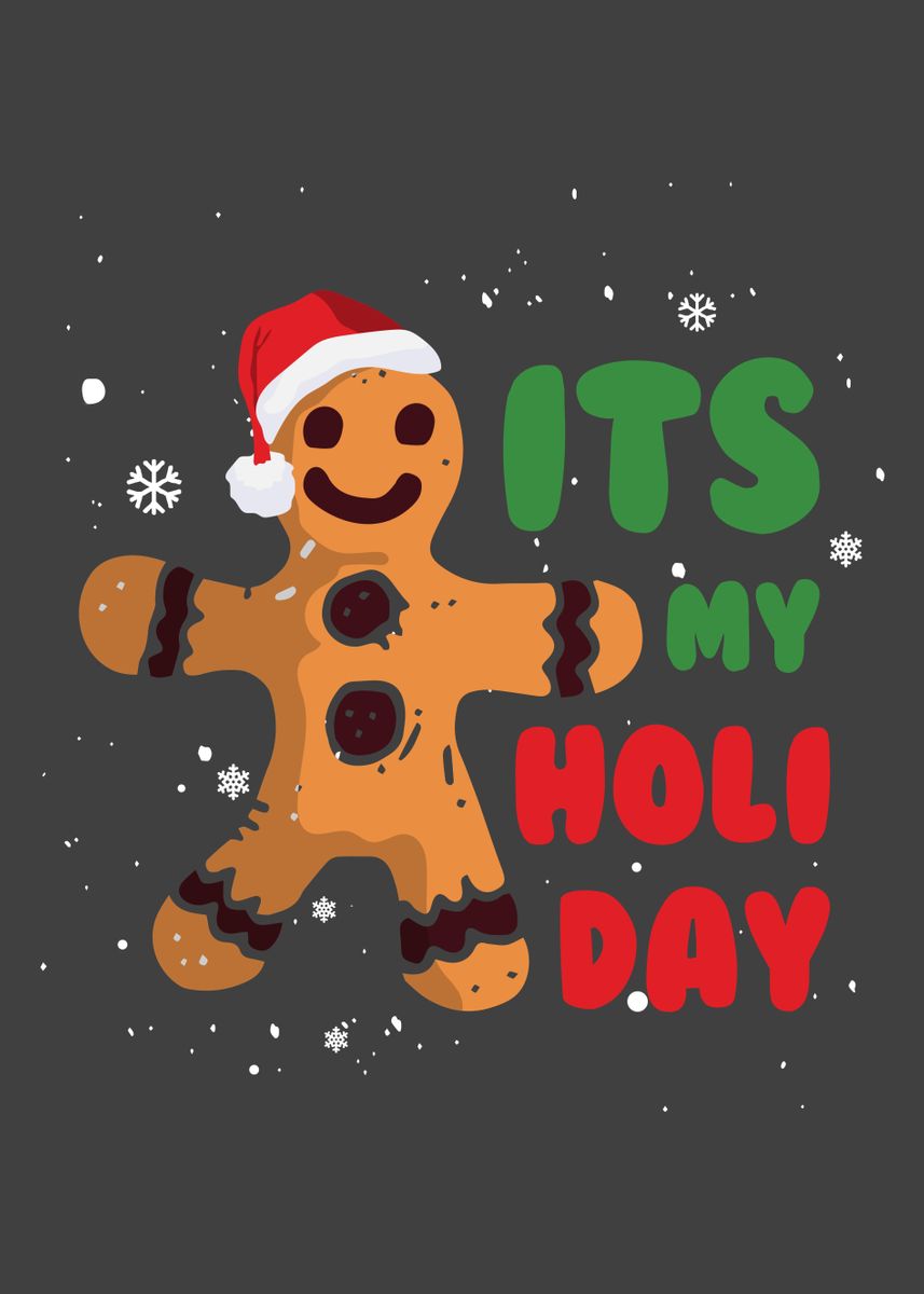 'Happy gingerbread Man' Poster, picture, metal print, paint by BeMi ...