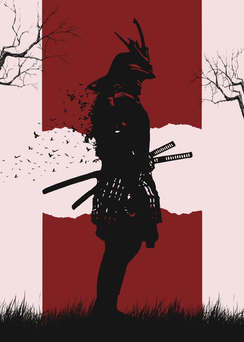 'Samurai A Shadow' Poster, picture, metal print, paint by Theng Id ...