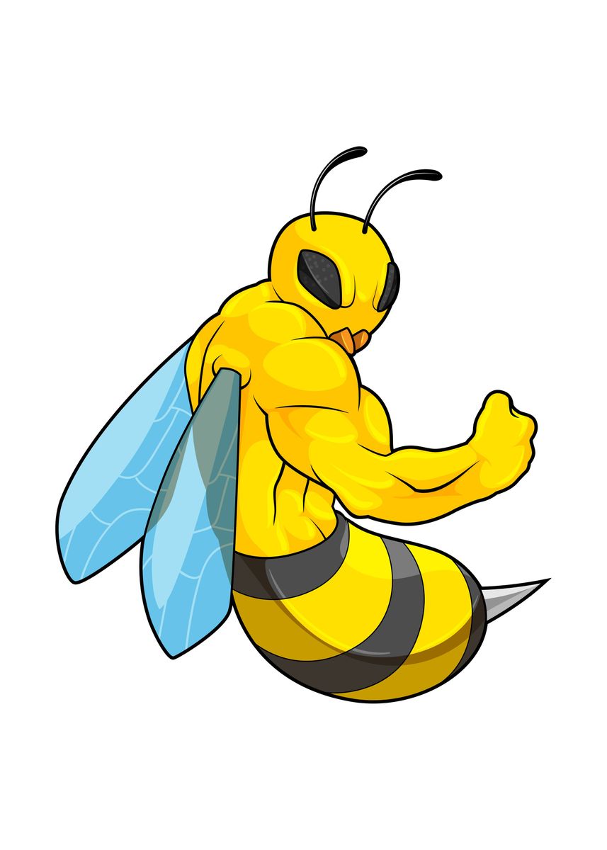 'Bee Bodybuilding Sports' Poster by Markus Schnabel | Displate