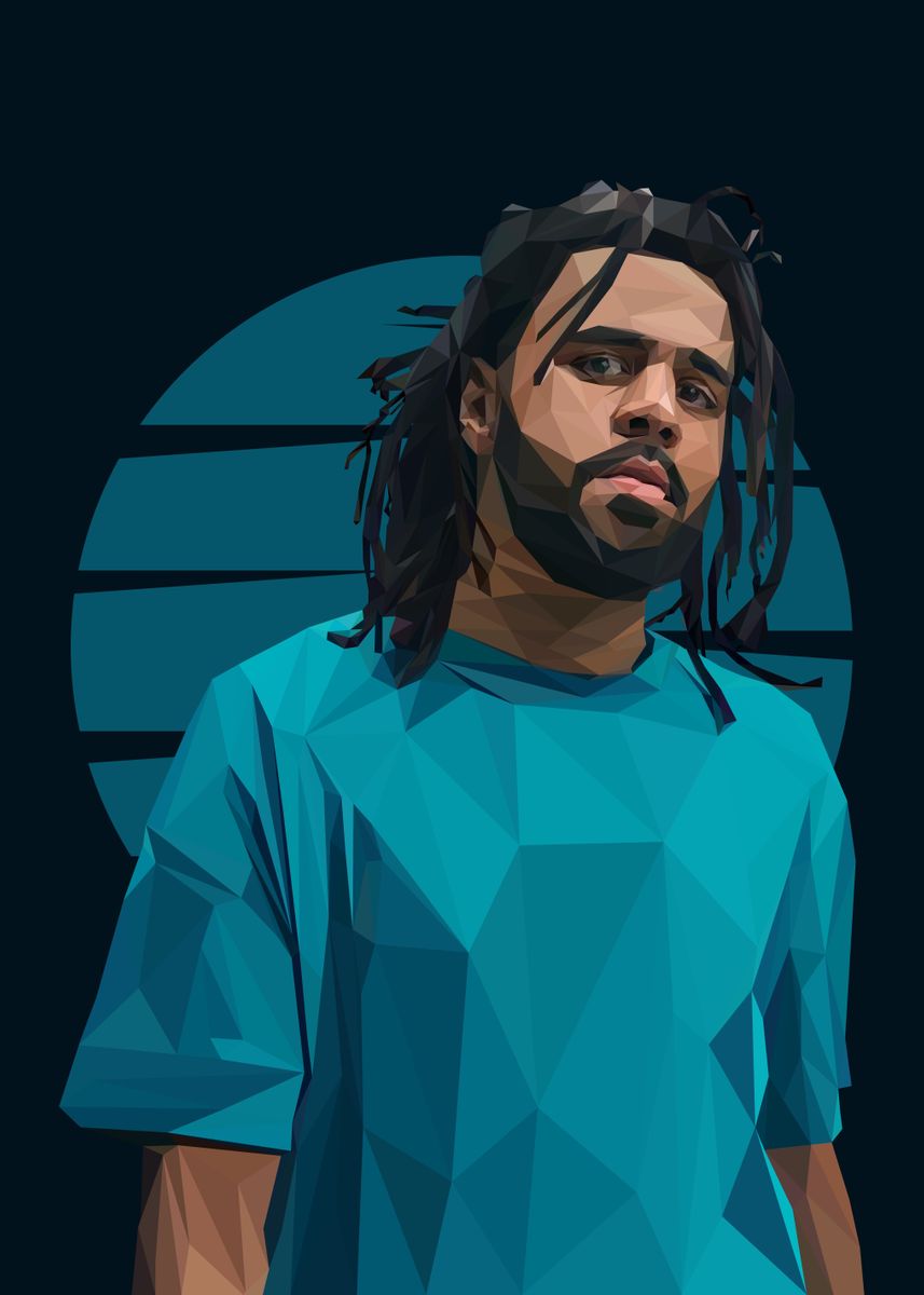 'J COLE' Poster, picture, metal print, paint by BEST POSTER | Displate