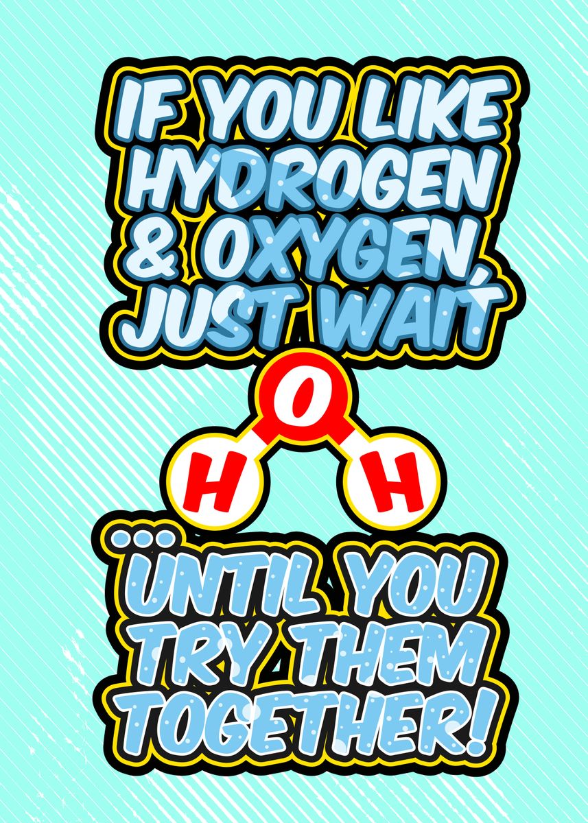 'H2O MOLECULE' Poster by mailbox disco | Displate