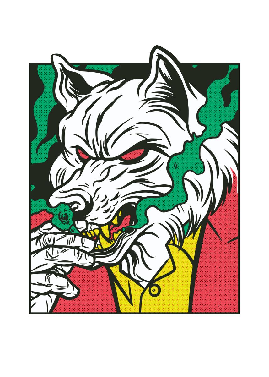 'WOLF MAFIA COMIC' Poster, picture, metal print, paint by StonerPlates ...