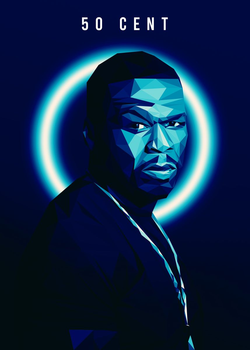 '50 cent' Poster, picture, metal print, paint by Lowpoly Posters | Displate