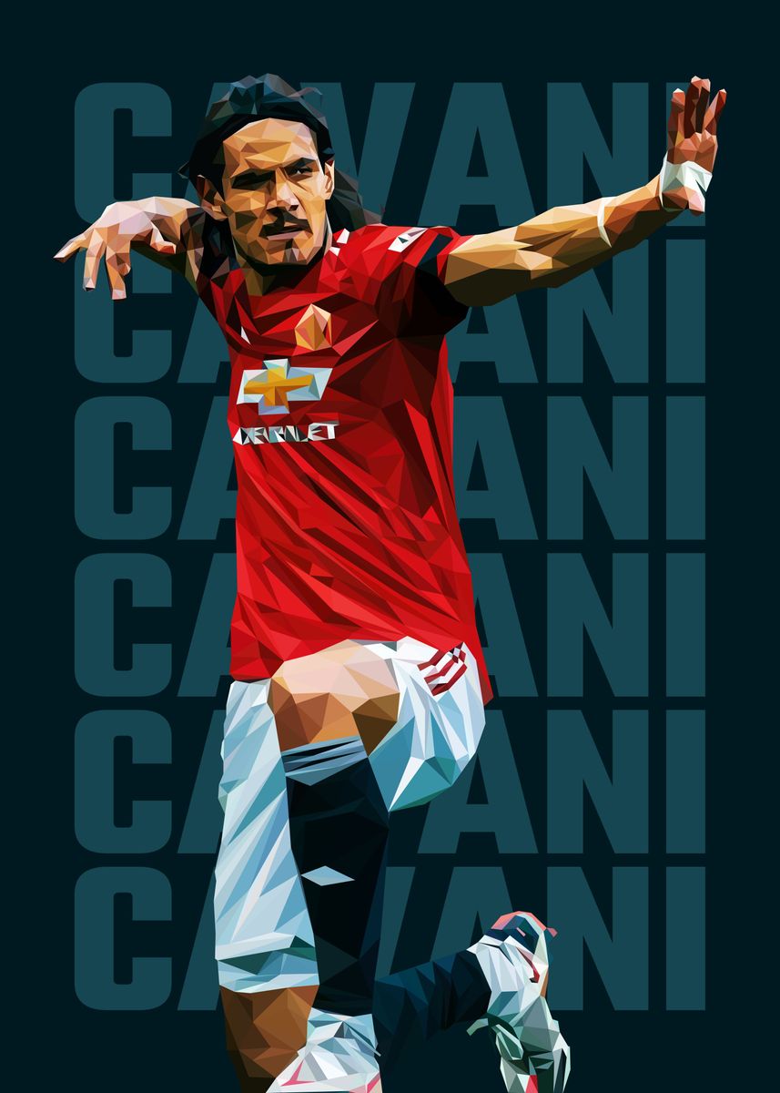 'Edinson Cavani Poster' Poster, picture, metal print, paint by Yanz ...