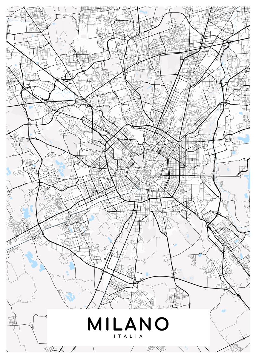 'Milano' Poster, picture, metal print, paint by mapsies | Displate