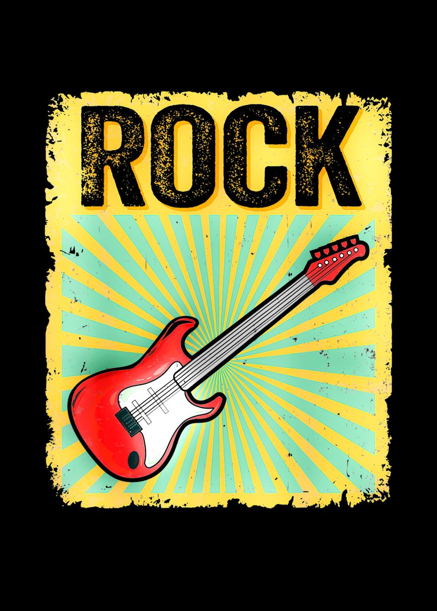 'Guitar' Poster, picture, metal print, paint by Emilio BluePrint | Displate