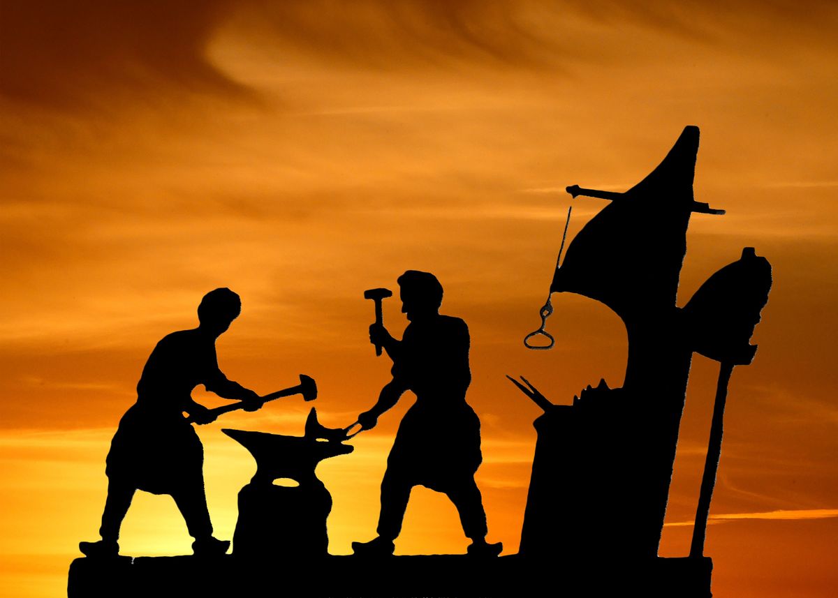 'Blacksmith Sunset' Poster by Jon Delorme | Displate