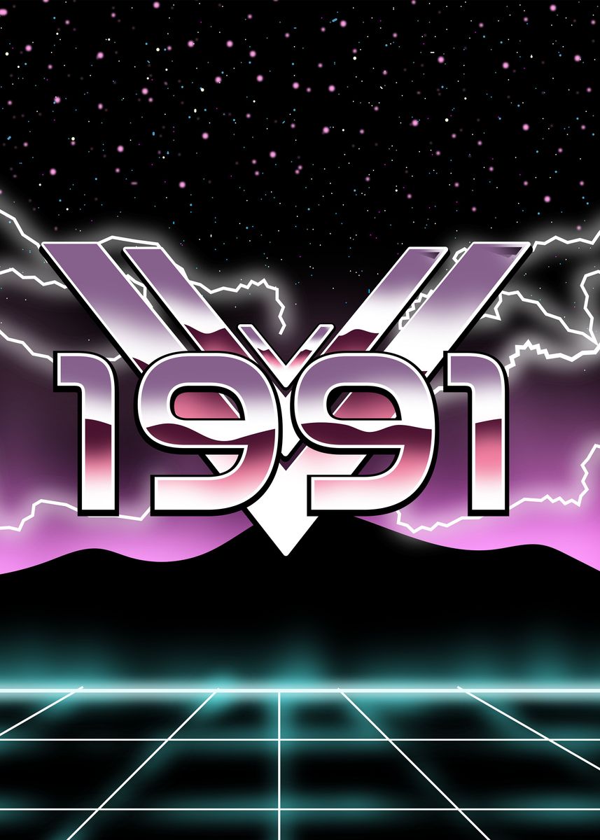 'electronic 1991' Poster, picture, metal print, paint by David Green ...