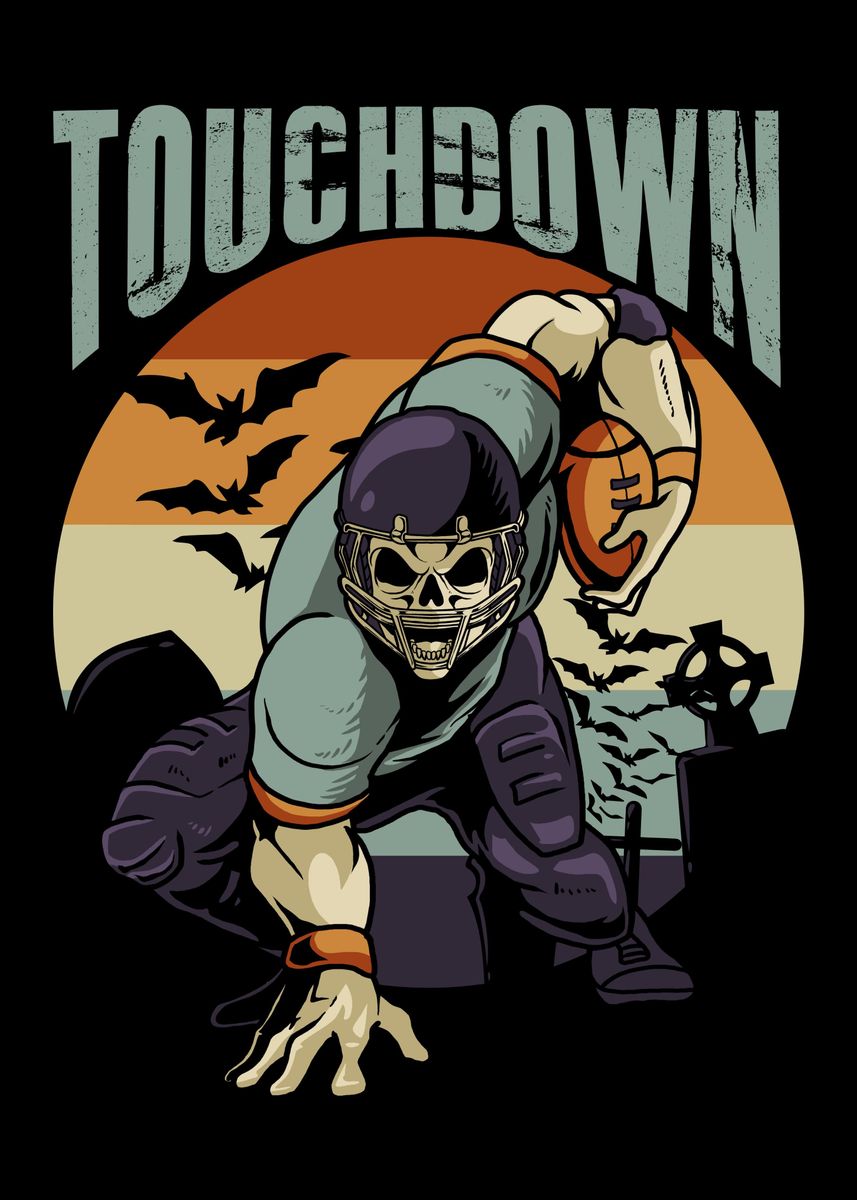 'Halloween Football' Poster, picture, metal print, paint by BobbyBubble ...