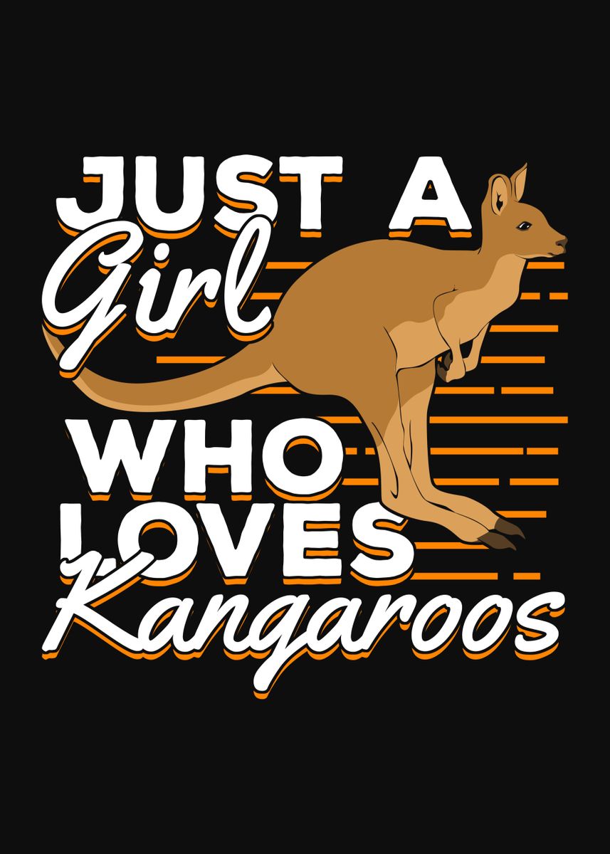 'Kangaroo Girl Design' Poster, picture, metal print, paint by Marcel ...