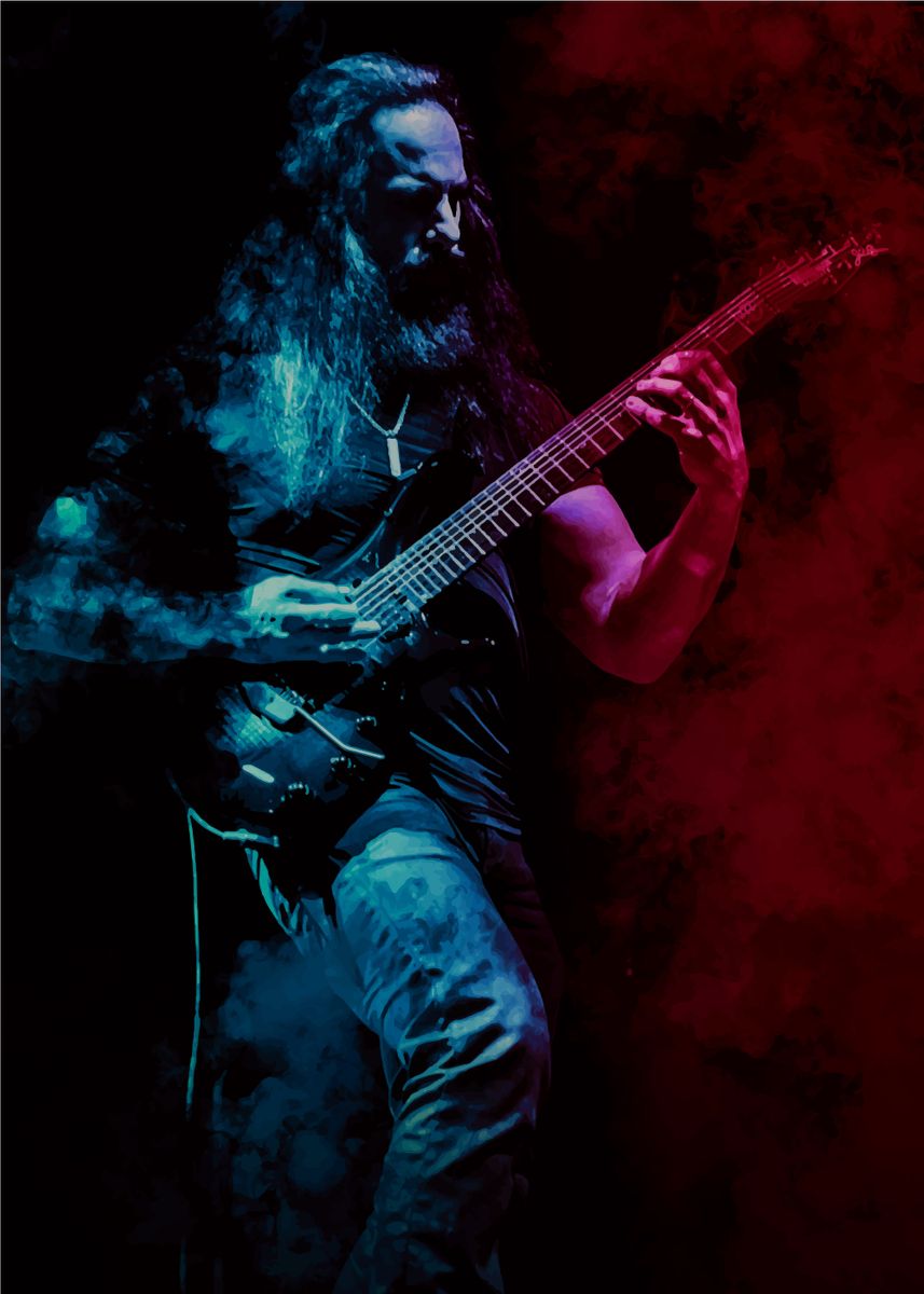 ' John Petrucci' Poster, picture, metal print, paint by Cartoon Mania ...