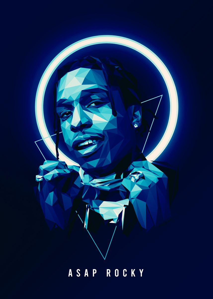 'Asap Rocky' Poster by Lowpoly Posters | Displate