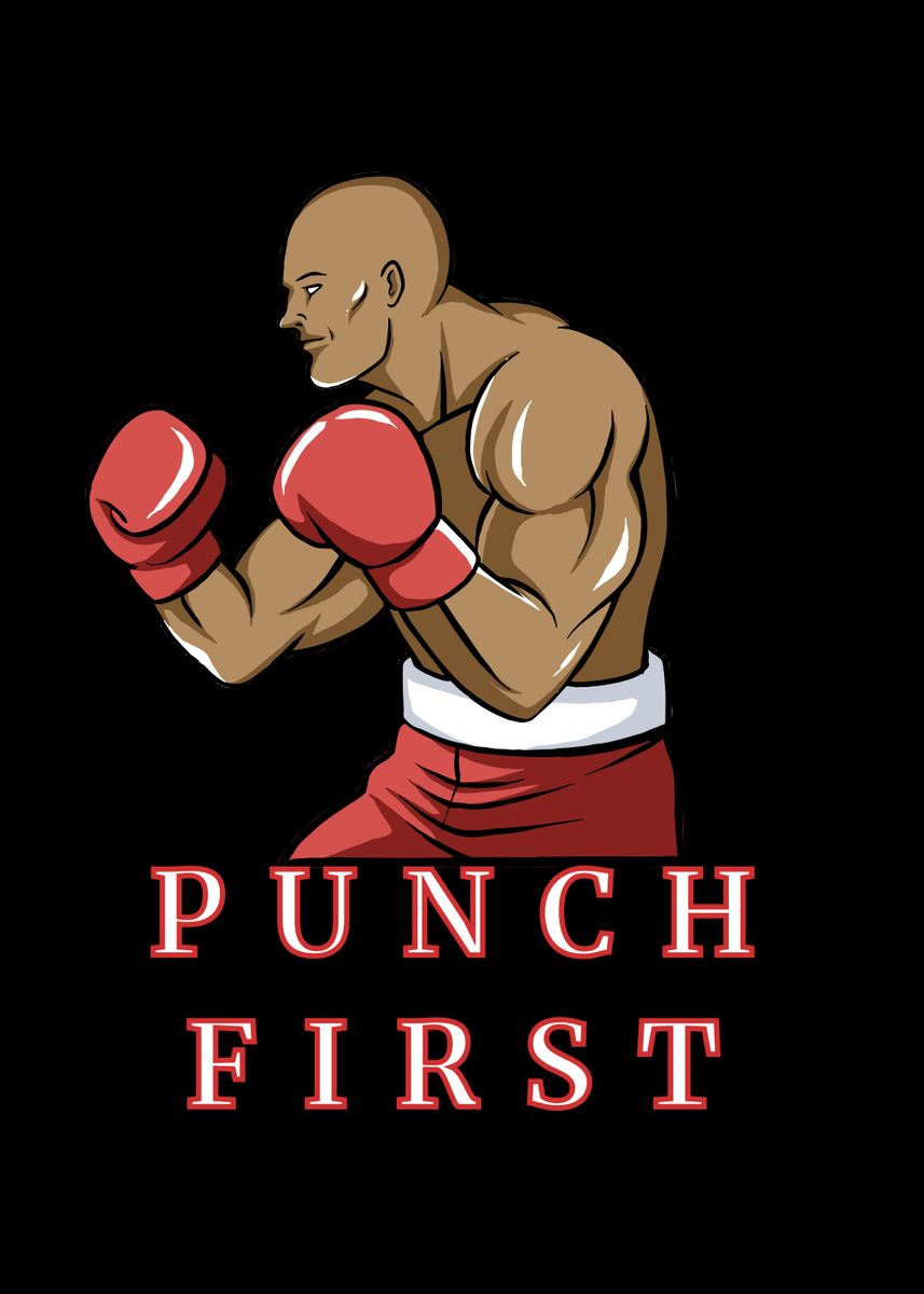 'Boxer Punch First Boxing' Poster, picture, metal print, paint by ...