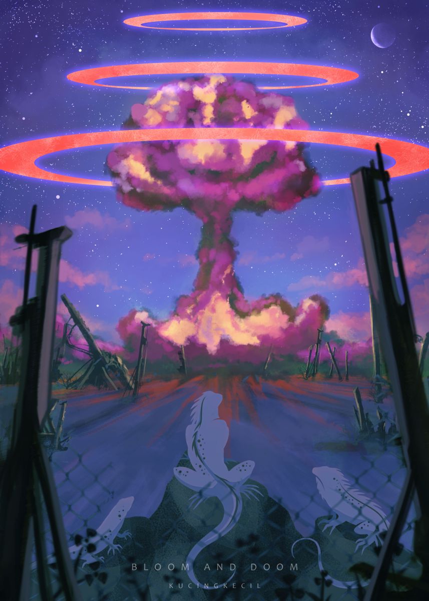 'Bloom and Doom' Poster by KucingKecil Sofia | Displate