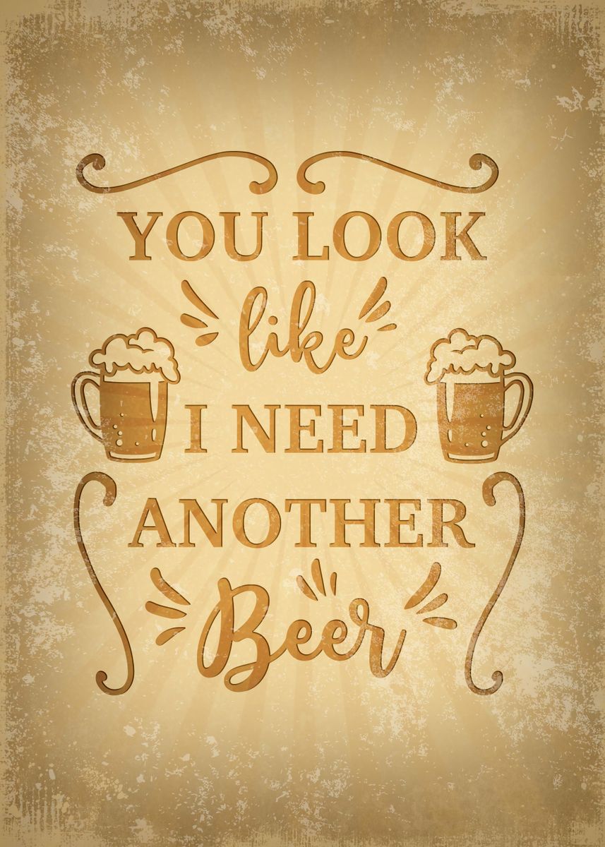 'Beer' Poster by AK47 Creative | Displate